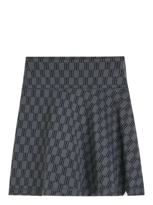 BY MALENE BIRGER Pollyna Athletic Skirt - Monogram Black & Grey