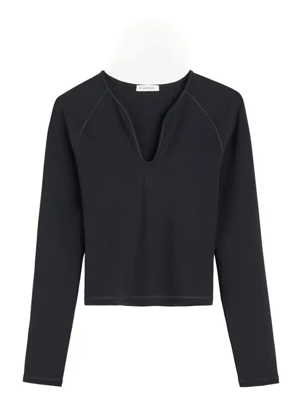 BY MALENE BIRGER Venazia Long Sleeve Top - Black