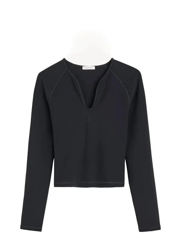BY MALENE BIRGER Venazia Long Sleeve Top - Black