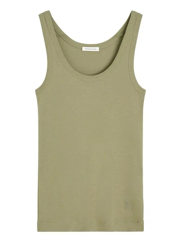 BY MALENE BIRGER Dali Organic Cotton Tank Top - Deep Lichen Green