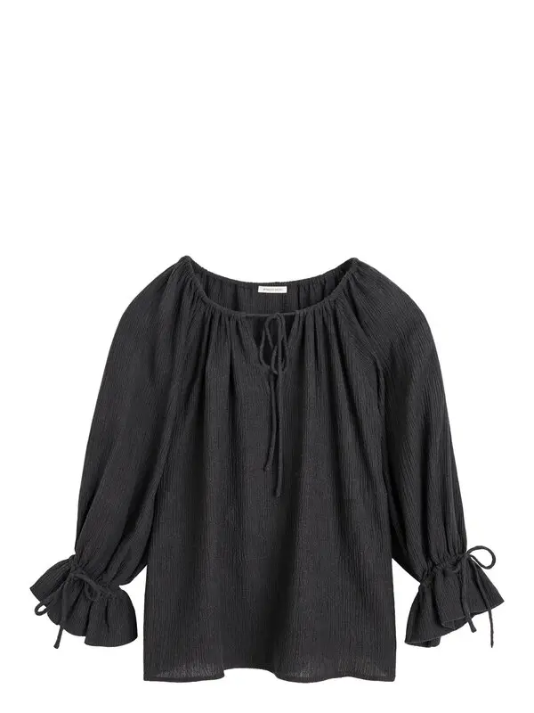 BY MALENE BIRGER Rose Weave Blouse - Black