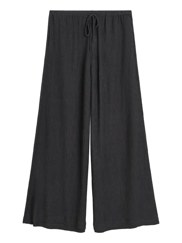 BY MALENE BIRGER Pisca Weave Wide-leg Trousers - Black