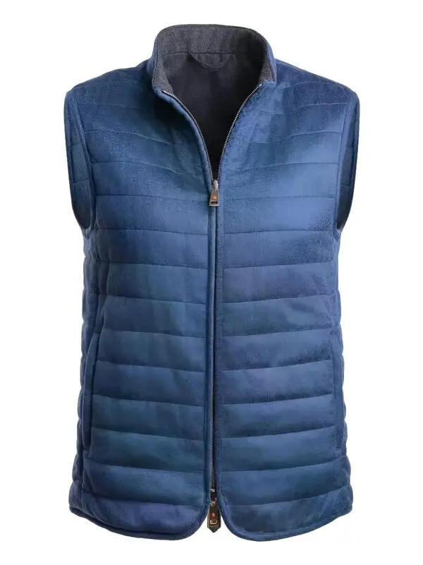 Kiton Reversible Gilet - Blue