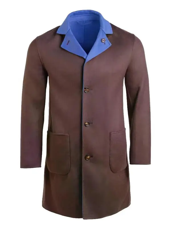 Kiton Reversible Cashmere Coat - Brown