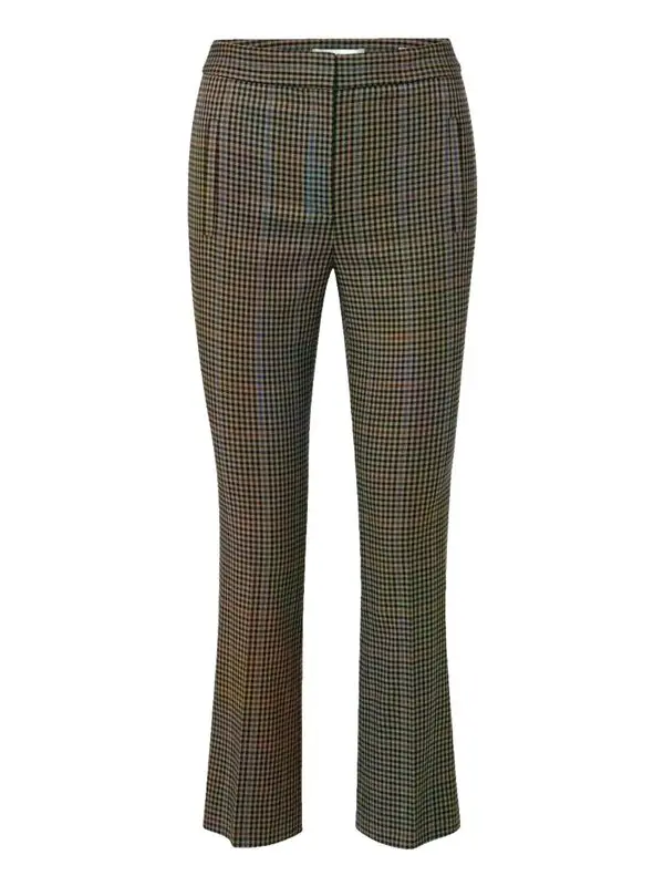 Veronica Beard Arte Checked Trousers - Brown