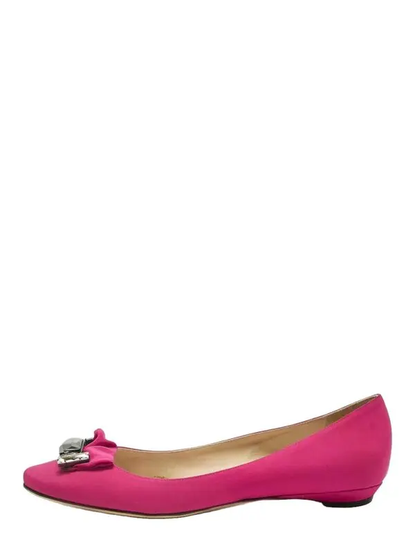 JIMMY CHOO Crystal Embellished Ballet Flats - Pink