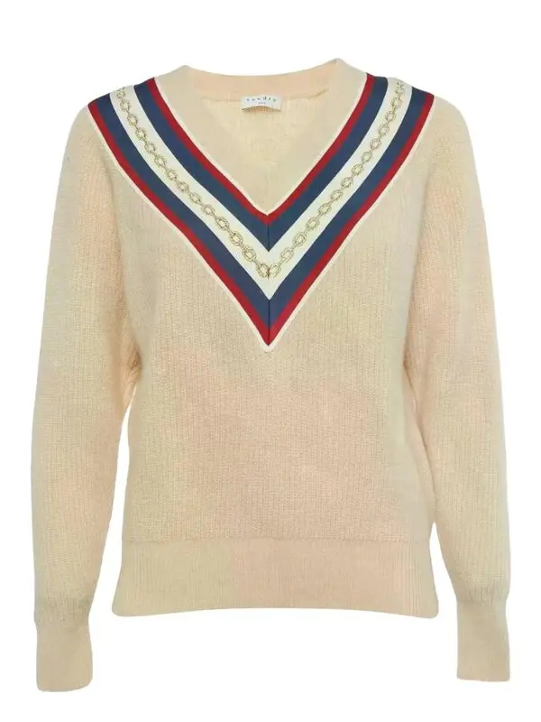 Sandro V-neck Jumper - Neutrals