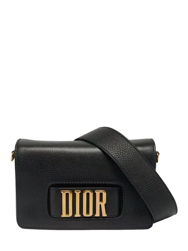 Dior Acetate Lettering Shoulder Bag - Black