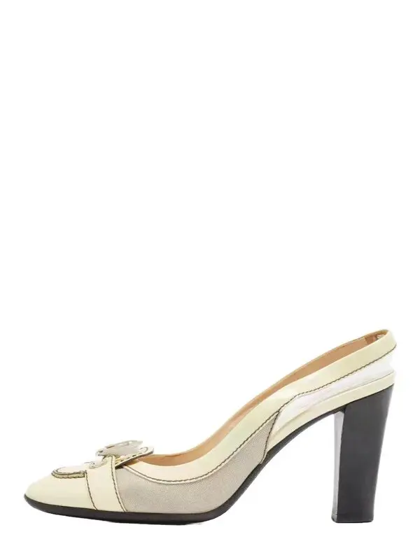 TOD'S Leather Slingback Pumps - Neutrals