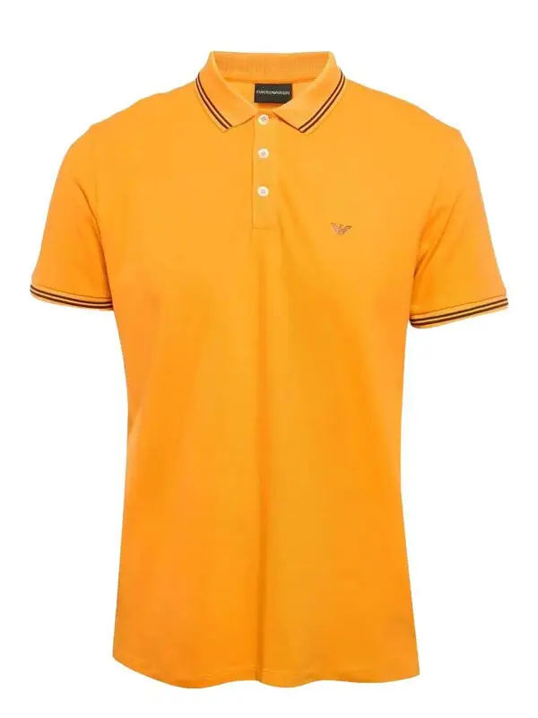 Emporio Armani Piqué Logo Polo Shirt - Orange