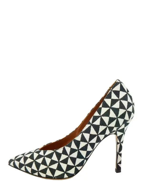 ISABEL MARANT VINTAGE Geometric-pattern Pumps - White