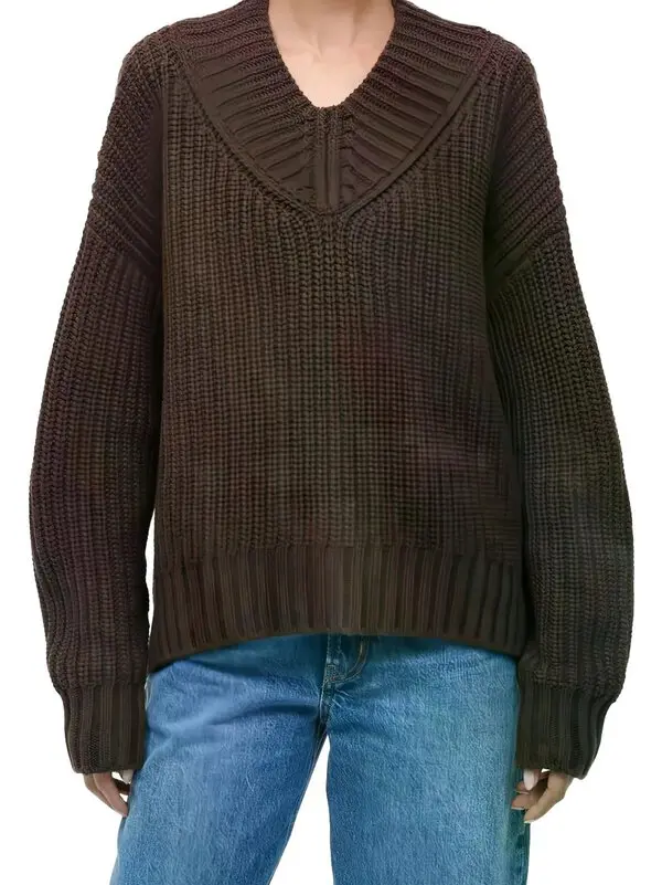 Staud Otto V-neck Sweater - Brown