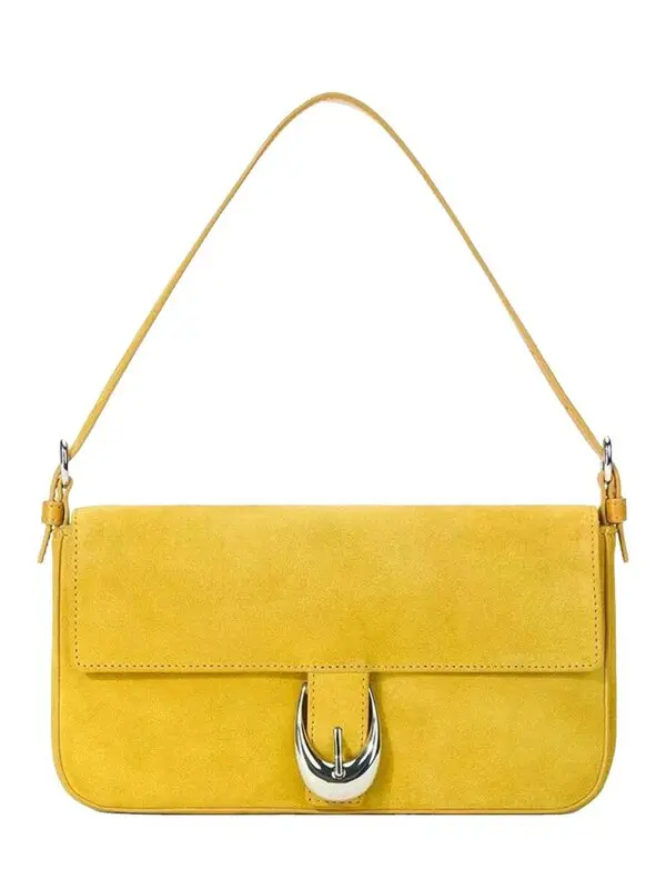 Staud Harlow Leather Shoulder Bag - Yellow