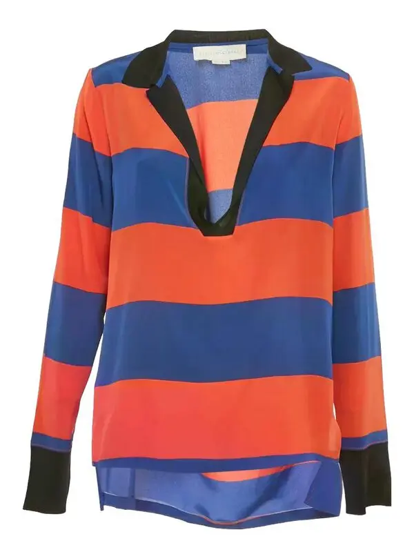 Stella McCartney Silk Striped Top - Orange