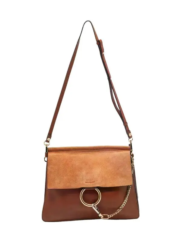Chloé Faye Ring-chain Leather Shoulder Bag - Brown