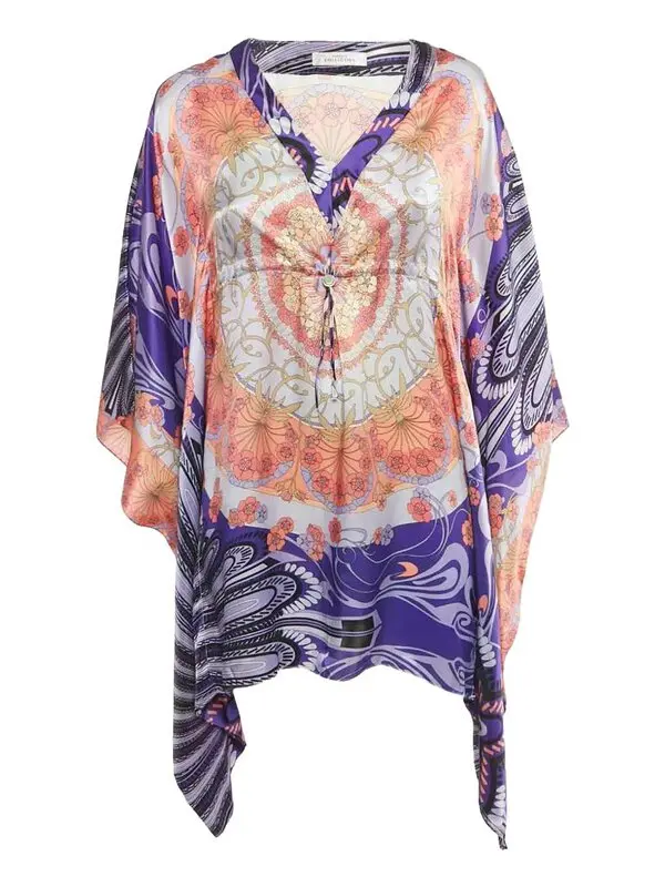 Versace Silk Floral Tunic - Purple