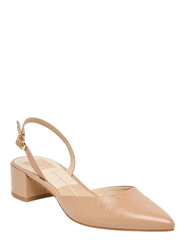 Dolce Vita Carel Slingback Pumps - Light Tan Crinkle
