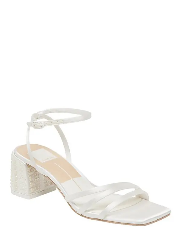 Dolce Vita Ysabel Embellished Sandals - True White
