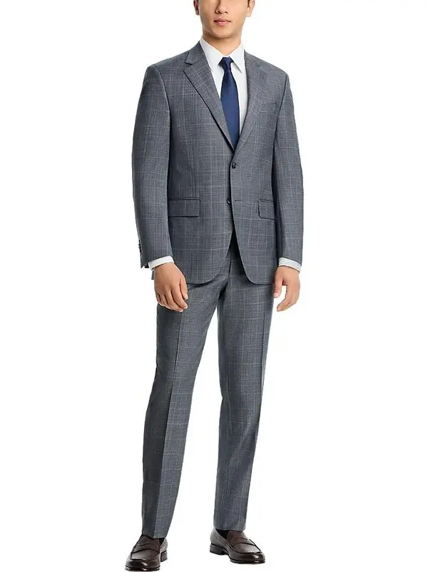 Peter Millar Flynn Shark Tonal Windowpane Classic Fit Suit - Grey