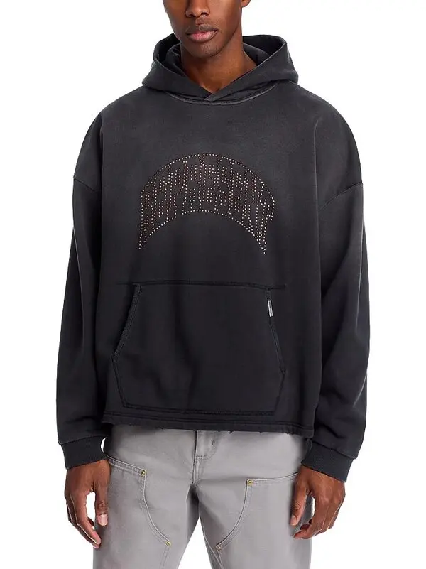 REPRESENT Embellished Logo Hoodie - Stained Black