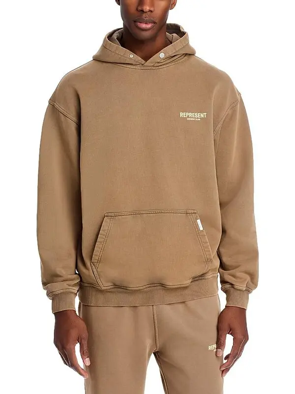 REPRESENT Owners Club Logo Hoodie - Almond