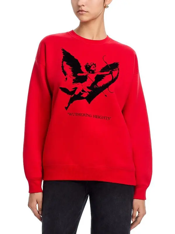 Aqua X Wuthering Heights Cherub Crewneck Sweatshirt Exclusive - Cherry