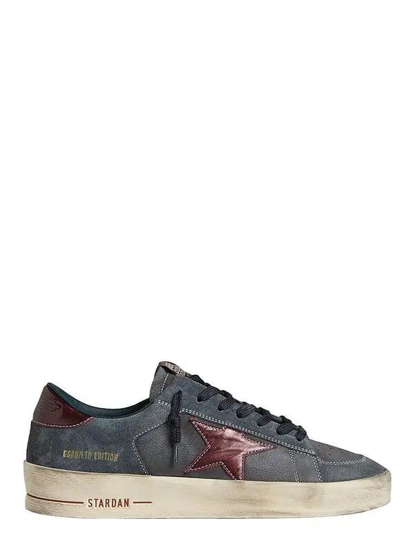 GOLDEN GOOSE Stardan Nabuck Leather Sneakers - Stone Blue
