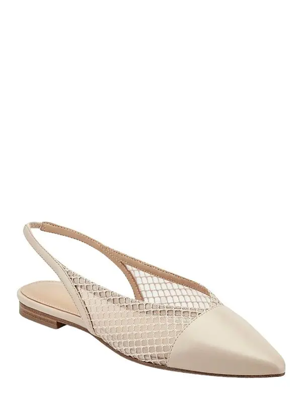 MARC FISHER LTD. Davin Slingback Flats - Light Natural