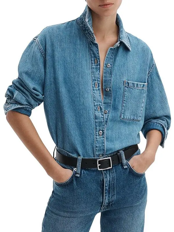 Rag & Bone Connie Denim Shirt - Everglade
