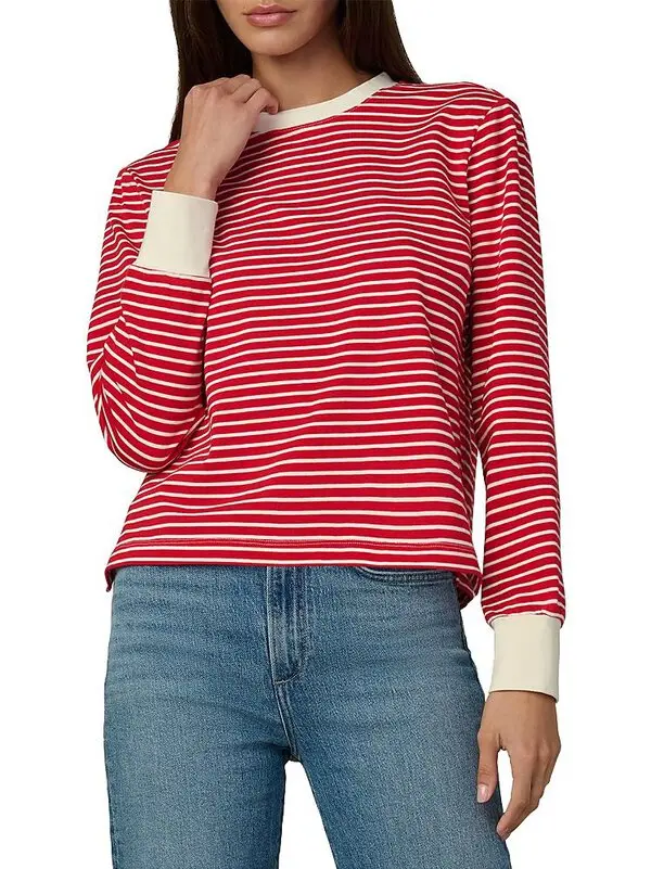 Joe's Jeans Long Sleeve Easy Tee - Cherry Red