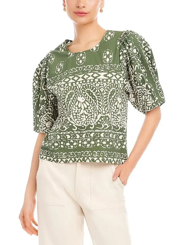 Fifteen Twenty Rosie Puff Sleeve Top - Print