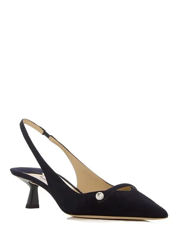 JIMMY CHOO Amita 45 Pointed Slingback Pumps - Marine