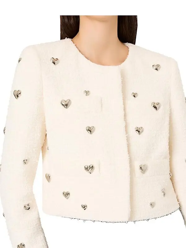 MILLY Pheobe Heart Jacket - White