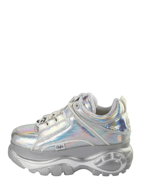 BUFFALO BOOTS Classic Low Platform Sneakers - Silver Holo