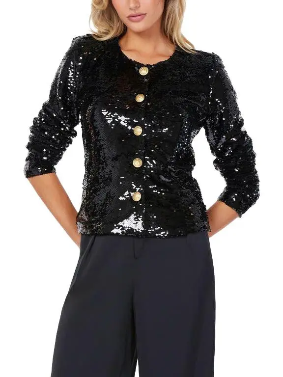 BISHOP + YOUNG Sequin Jacket - Caviar
