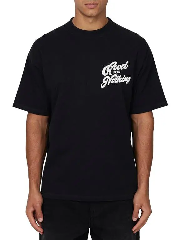 GOOD FOR NOTHING Funk Oversized T-shirt - Black