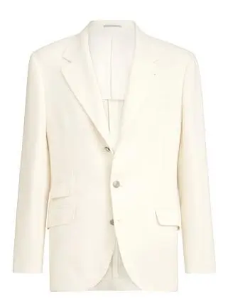 Brunello Cucinelli Hopsack Deconstructed Blazer - Off-white