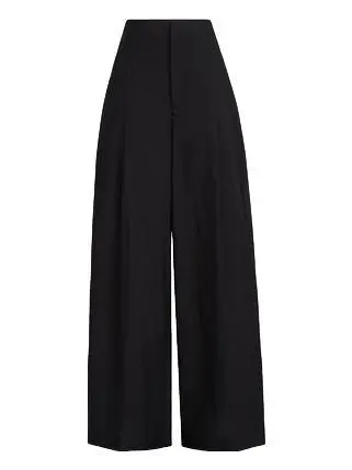Brunello Cucinelli Wide-leg Techno Cotton Poplin Trousers - Black
