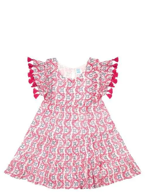 MER ST. BARTH Sophie Tassel Dress - Pink