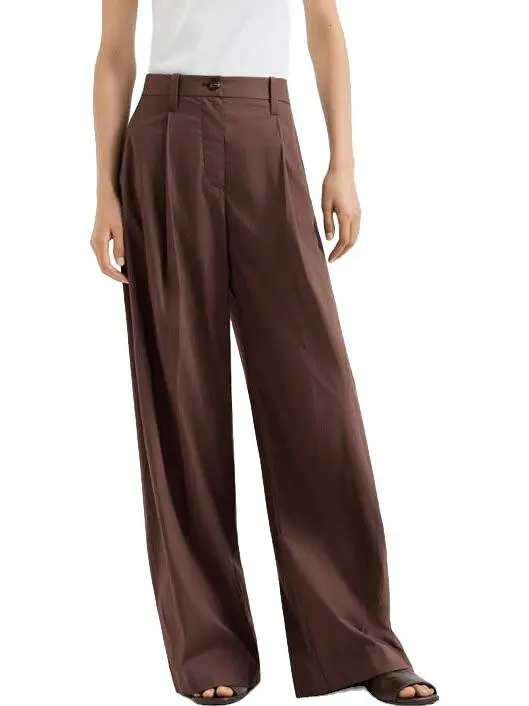 Brunello Cucinelli Wide Trousers - Cocoa