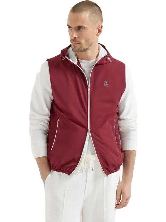 Brunello Cucinelli Nylon Vest - Cherry