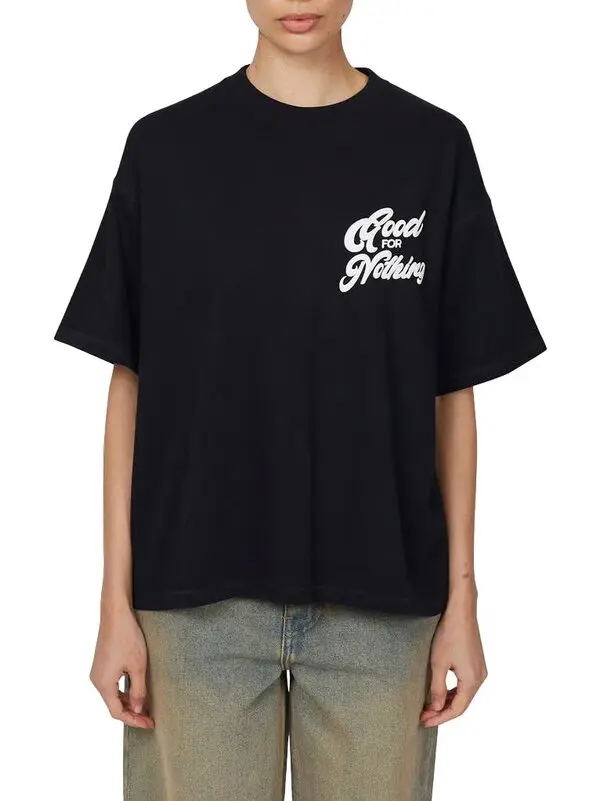 GOOD FOR NOTHING Oversized T-shirt - Black