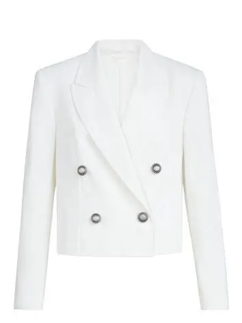 Brunello Cucinelli Blazer With Monili Detail - White