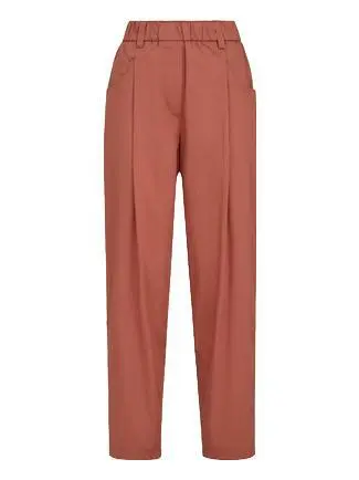 Brunello Cucinelli Poplin Trousers - Orange