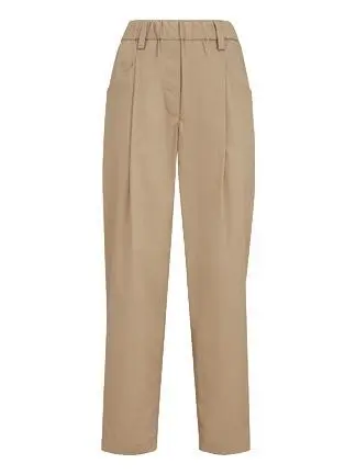 Brunello Cucinelli Poplin Trousers - Sand