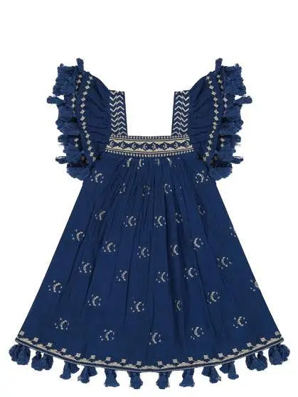 MER ST. BARTH Serena Tassel Dress - Blue