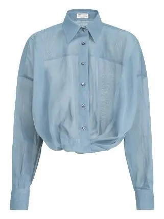 Brunello Cucinelli Organza Shirt - Azure