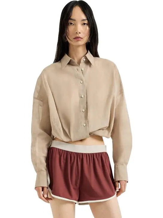 Brunello Cucinelli Organza Shirt - Beige