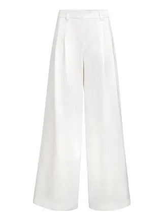 Brunello Cucinelli Loose Pleated Trousers - White