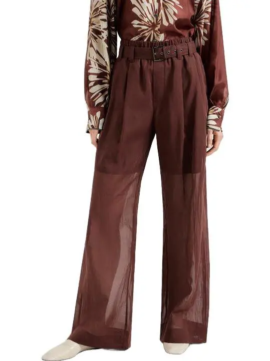 Brunello Cucinelli Loose Trousers - Bordeaux
